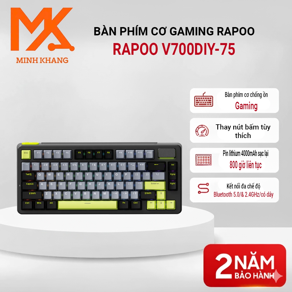 [Rapoo Chính Hãng] Bàn Phím Cơ Gaming Rapoo V700DIY-75 – Đa Kết Nối ...