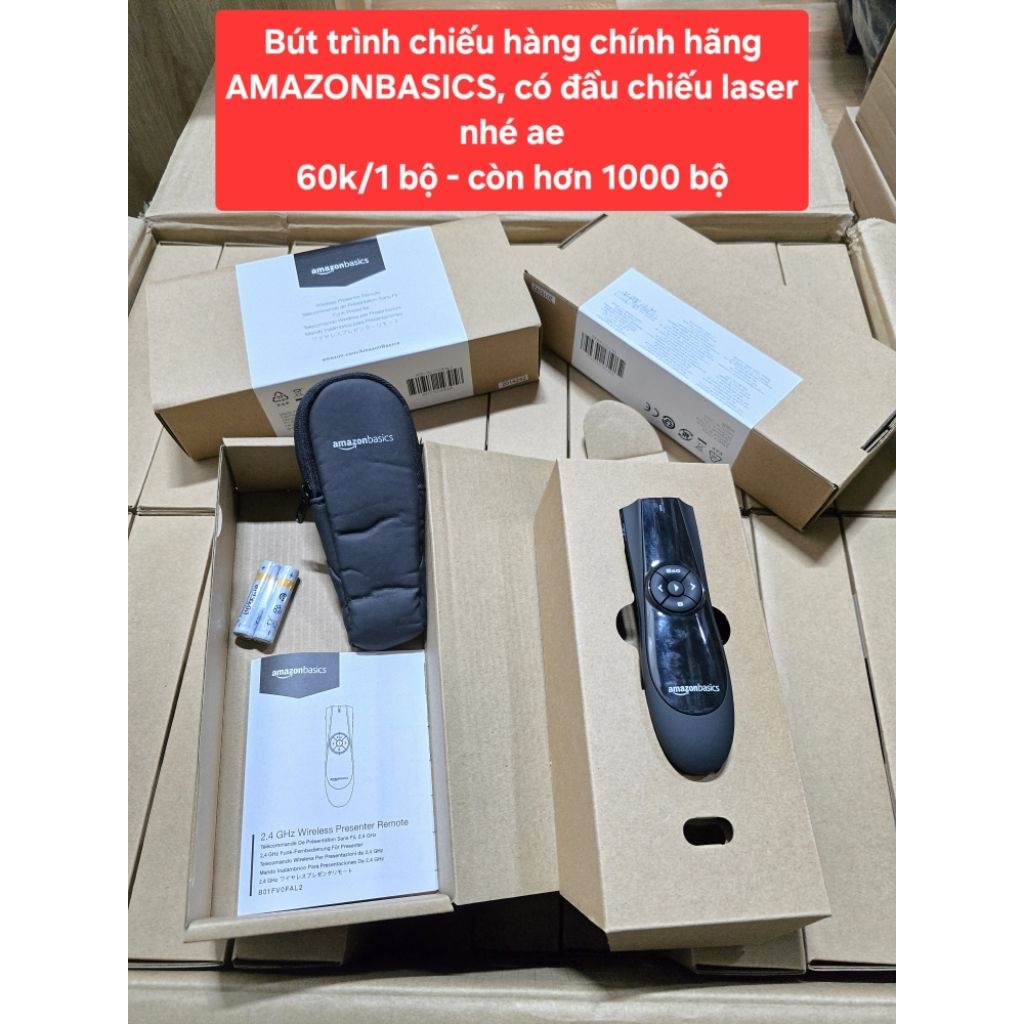 [ GIÁ BAO RẺ NHẤT VN ] Bút trình chiếu AMAZONBASICS cực xịn, có laser ...