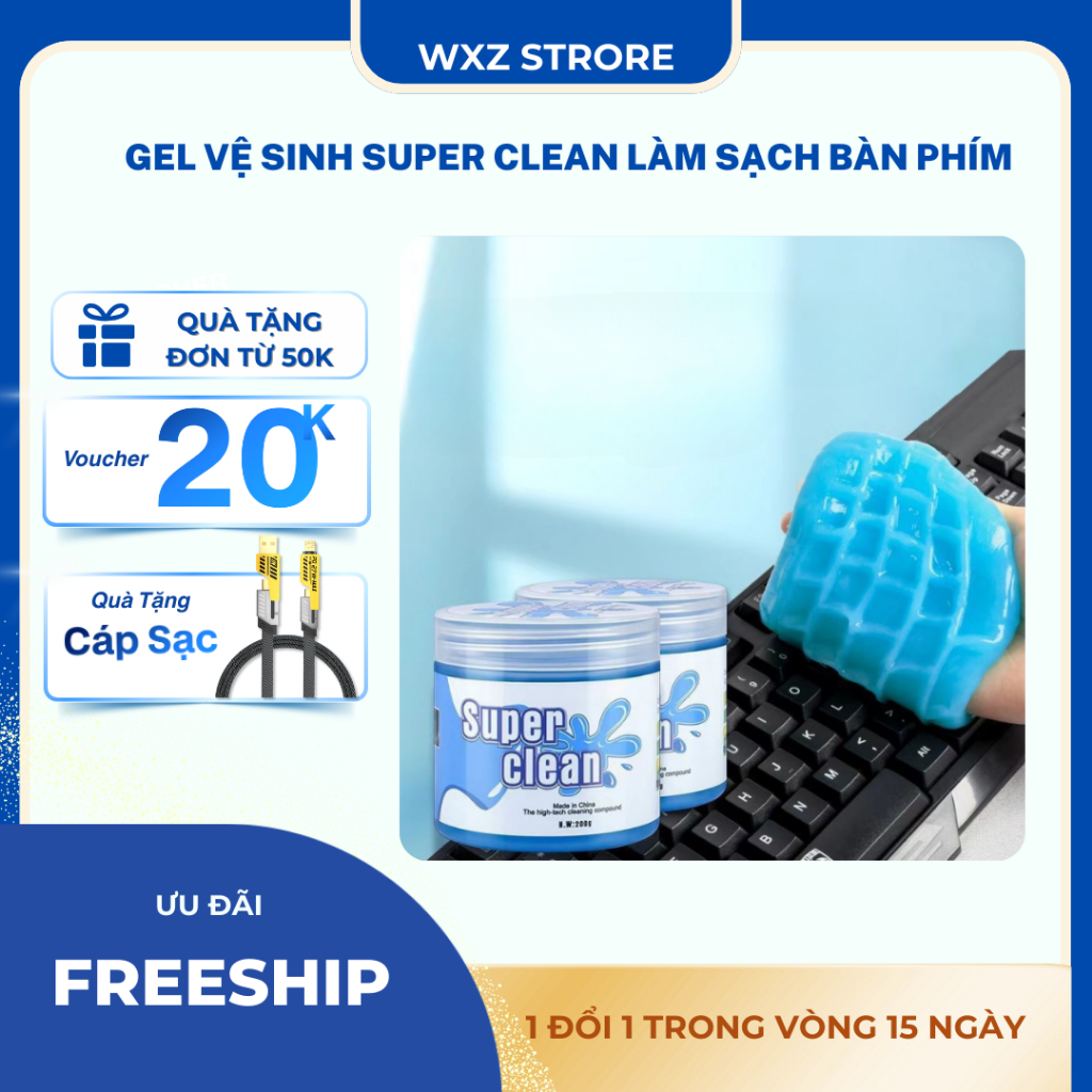 Gel Vệ Sinh Super Clean Slime, Làm Sạch Bàn Phím, Laptop, Máy Tính ...