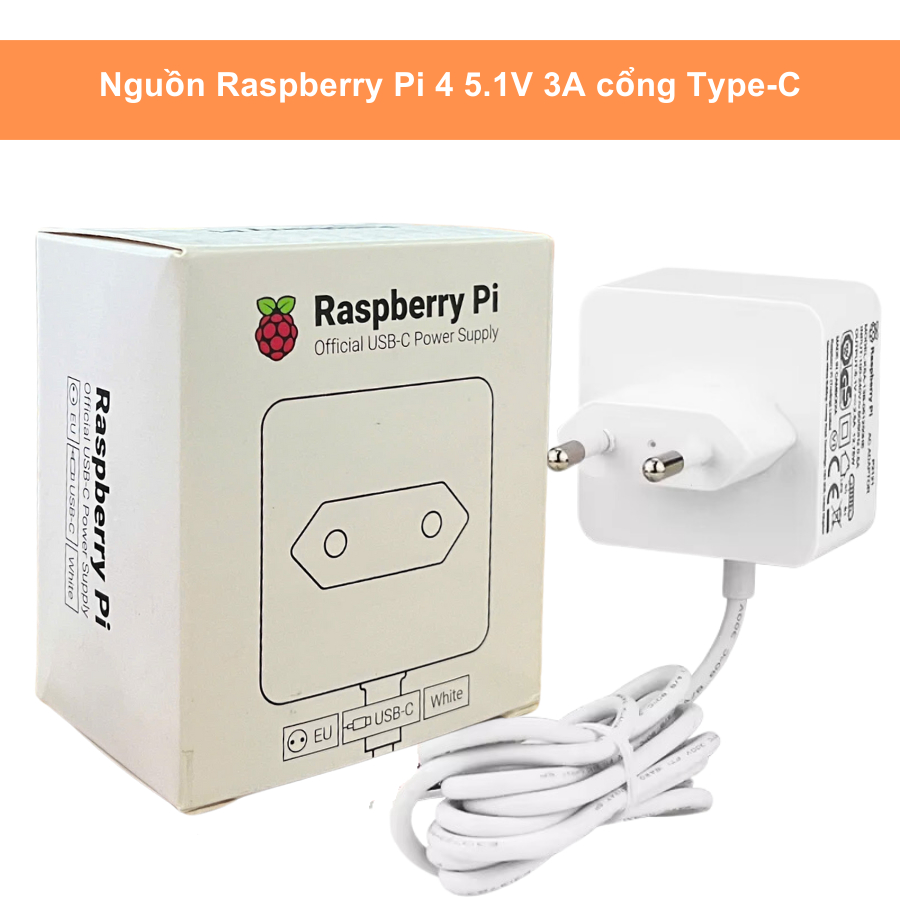 Nguồn Raspberry Pi 4 cổng Type-C 5.1V 3A | Shopee Việt Nam