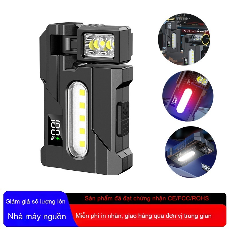 led mini đèn pin cường độ cao ngoài trời sạc dài keypack ánh sáng đa ...