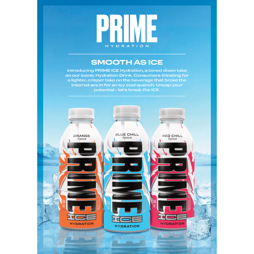 Nước điện giải PRIME Ice Hydration vị Blue Chill 500ml/chai | Shopee ...
