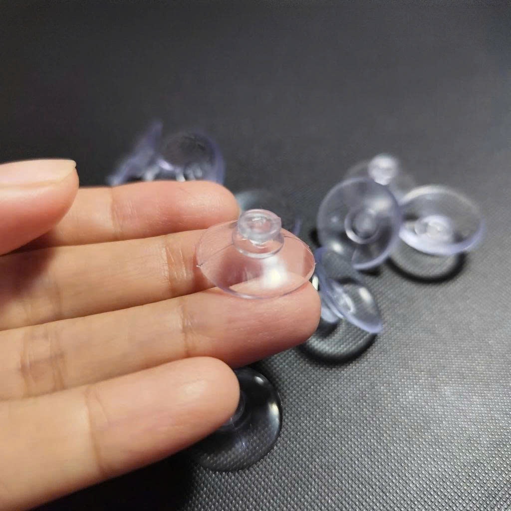 Set 20 nút hít nhựa trong suốt dùng hít vỉ rêu hít quây cũi size 20mm ...