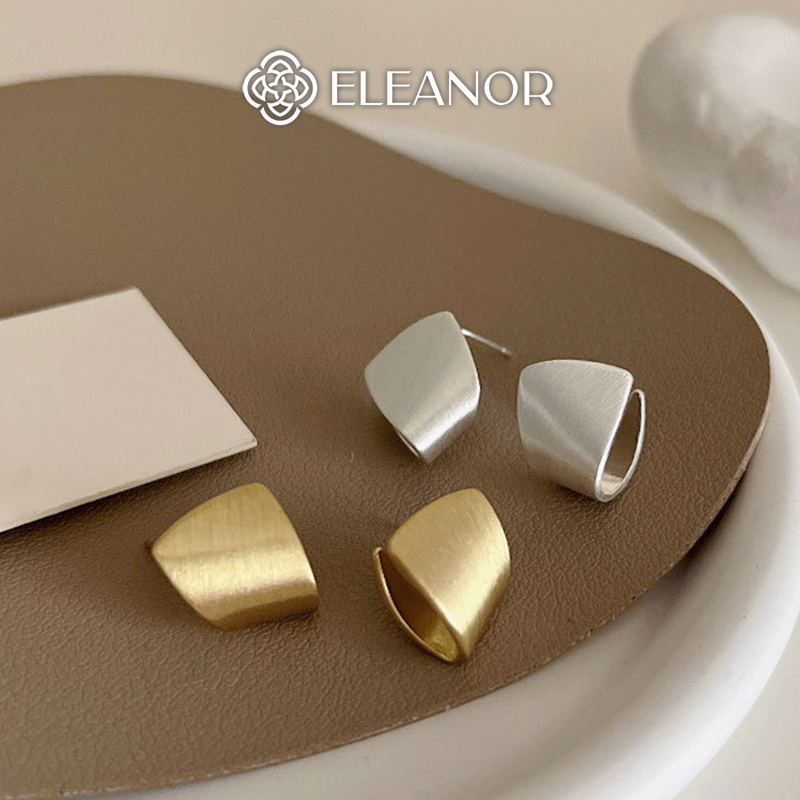 Bông tai nữ chuôi bạc 925 Eleanor Accessories bản to basic phụ kiện ...