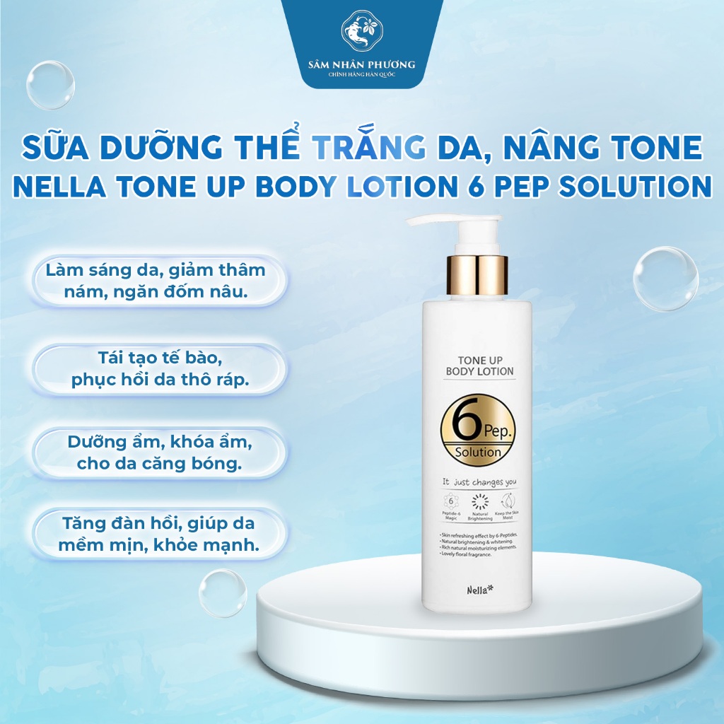 Sữa dưỡng thể trắng da, nâng tone Nella Tone Up Body Lotion 6 Pep ...