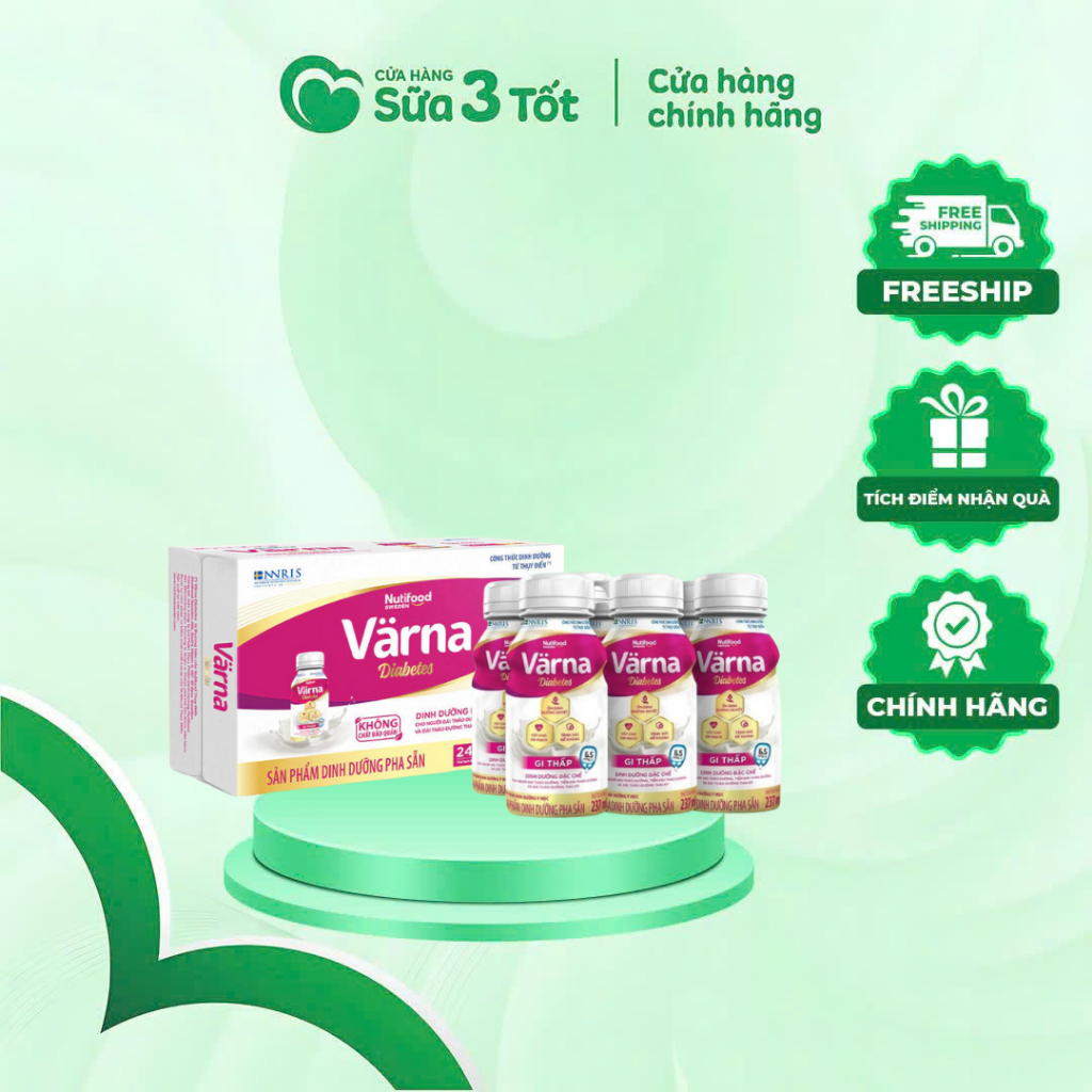 SBPS Varna Tiểu Đường - Nutifood-Lốc 6 Chai- 237ML-Thùng 24 chai ...