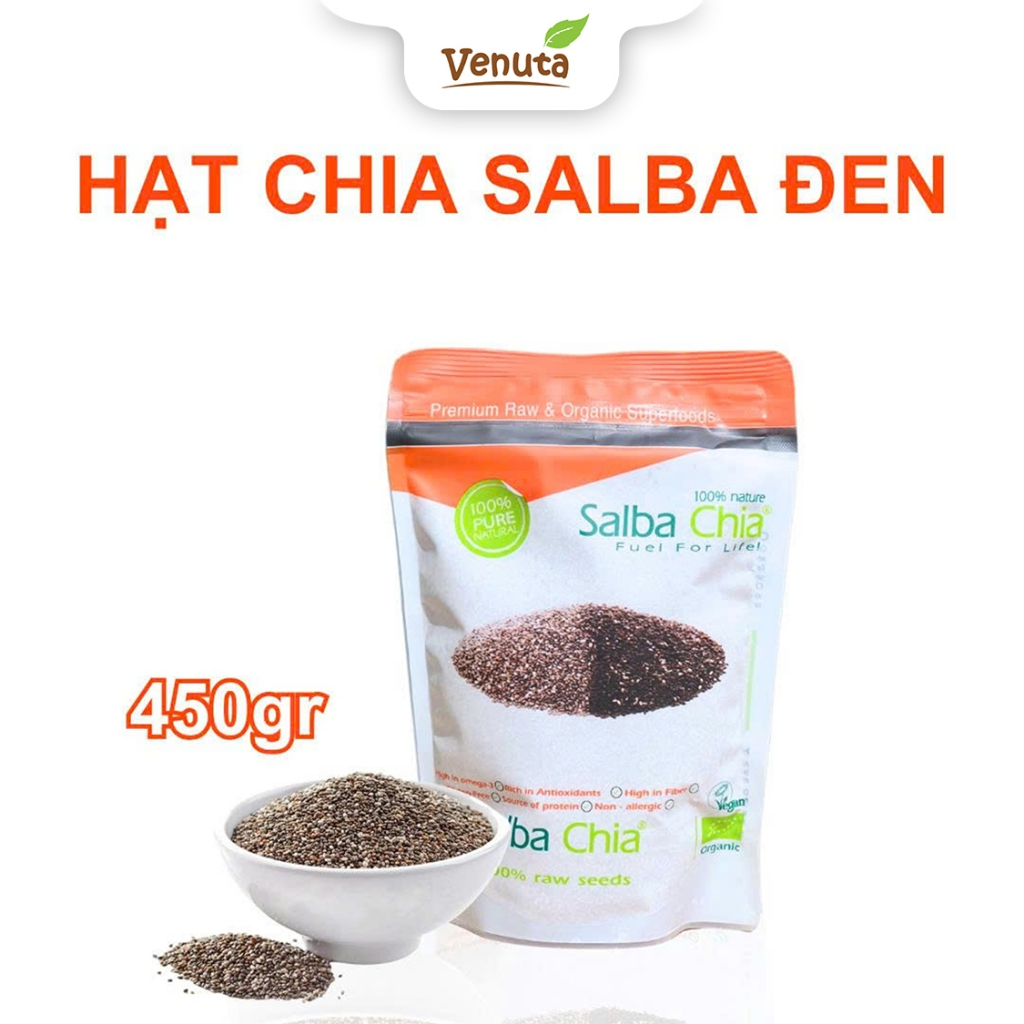 [CHÍNH HÃNG] Hạt chia Salba đen làm đẹp da, giúp xương chắc khỏe, ngừa ...
