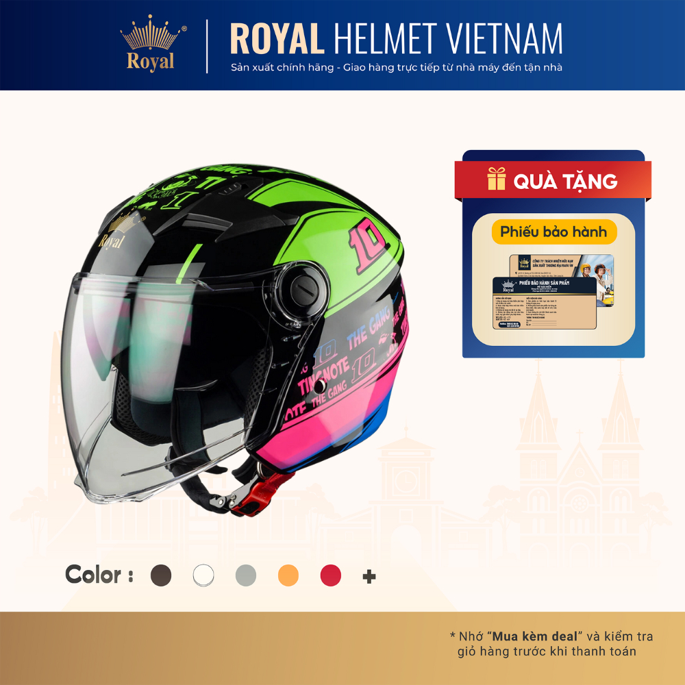 Mũ Bảo Hiểm 3/4 Royal M268 2 Kính Design Chính Hãng, Royal Helmet Có ...
