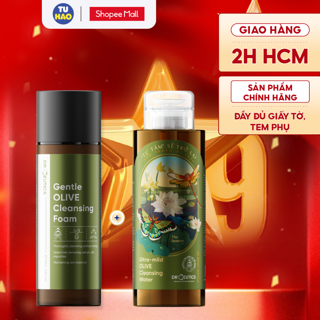 Combo nước tẩy trang Drceutics + gel rửa mặt Dr Ceutics/ Nước Tẩy Trang ...
