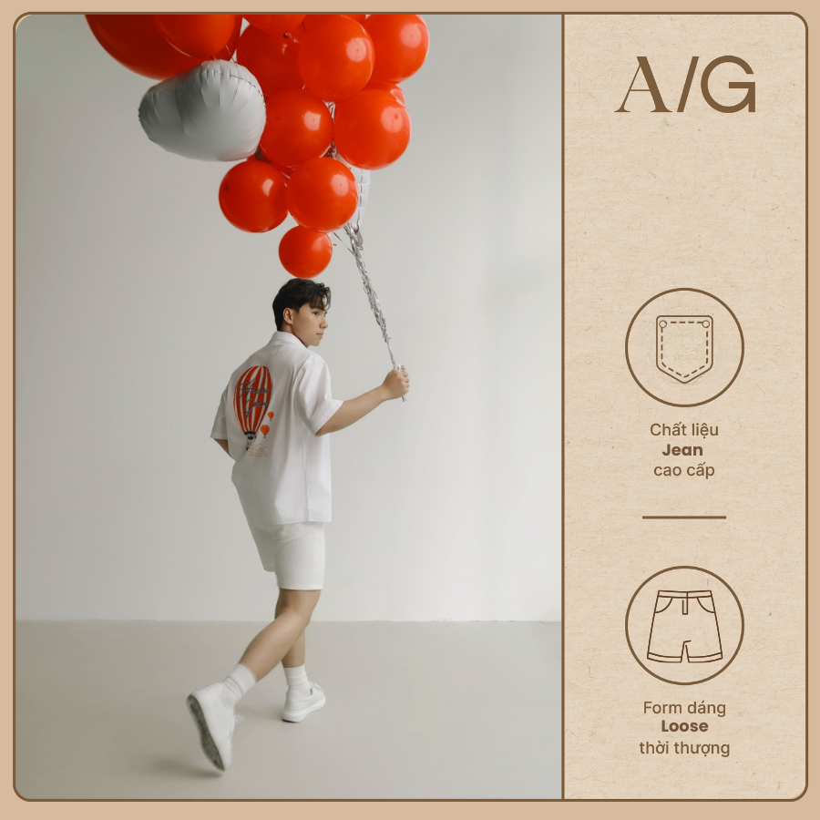 Quần Short Jean Americus Gosani TA46 Trơn Màu Trắng | Shopee Việt Nam