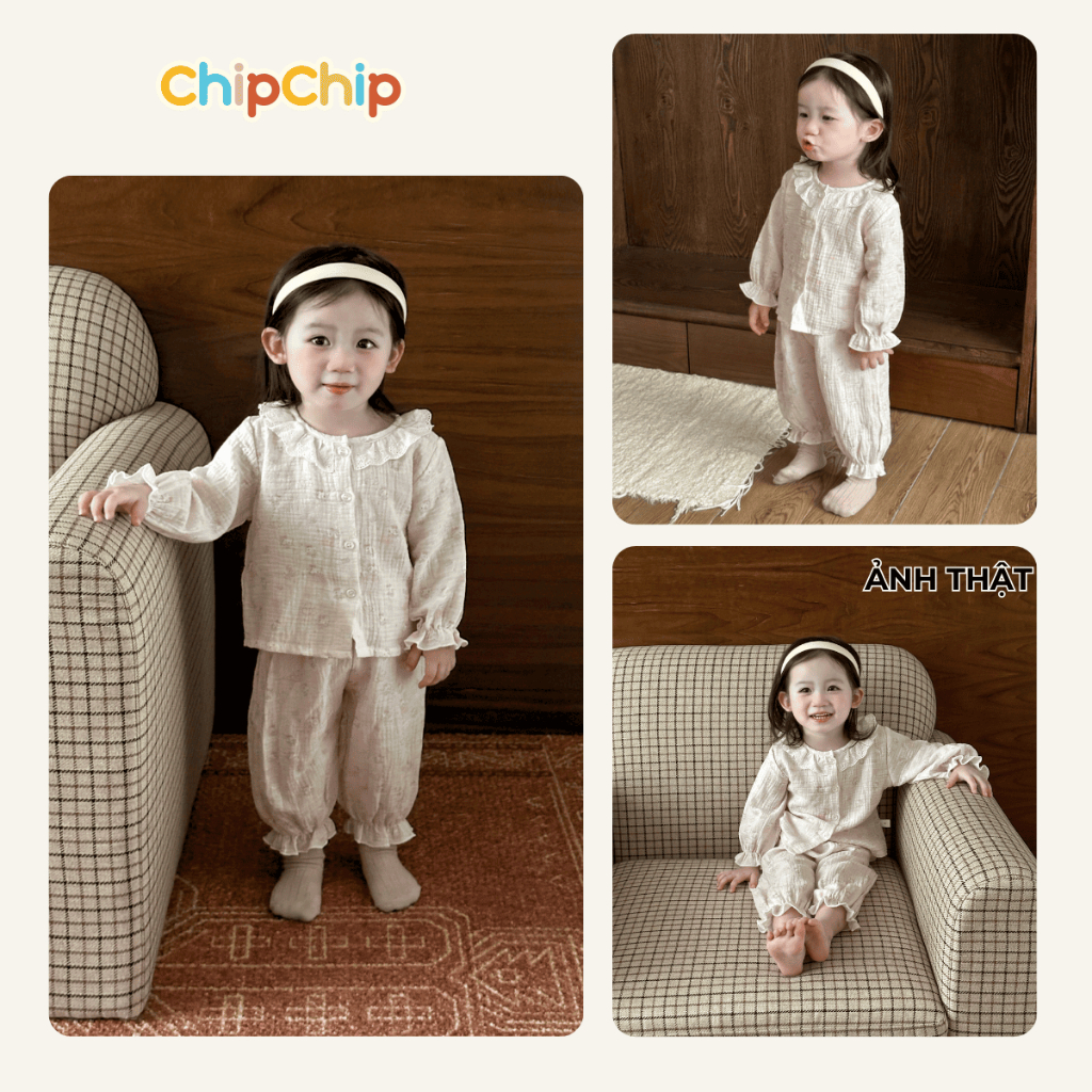 Set Xô Musslin ChipChip Kids Dễ Thương Ấm Áp Mềm Mại Thấm Hút Mồ Hôi ...