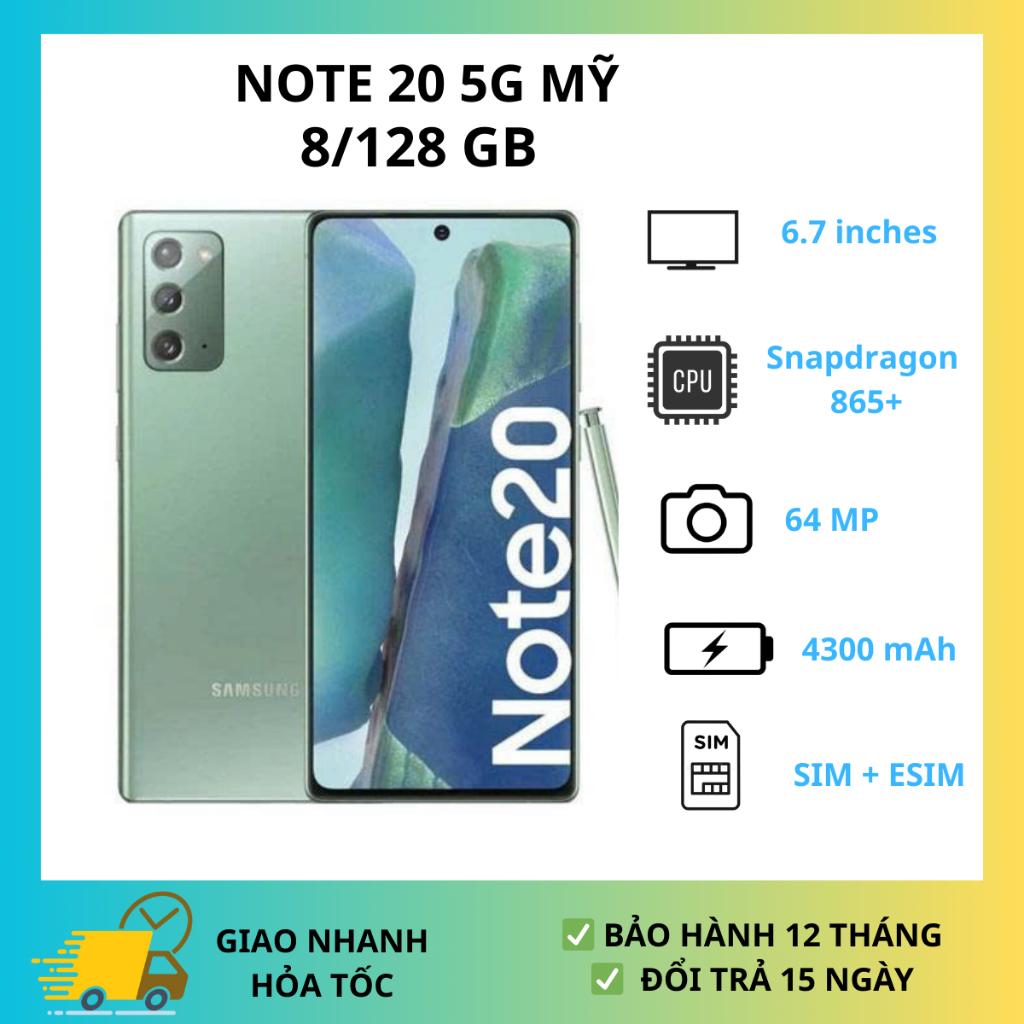 Điện thoại Samsung Galaxy Note 20 5G 2sim Chip Snapdragon 865 | Shopee ...
