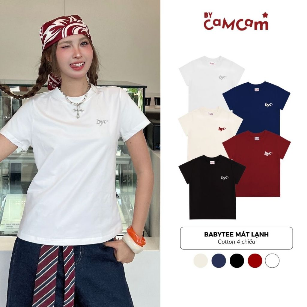 Áo Babytee Mát Lạnh 4 Chiều Mis Tee 𝑩𝒚𝒄𝒂𝒎𝒄𝒂𝒎 Mềm Mịn Thoáng Mát Co Dãn ...