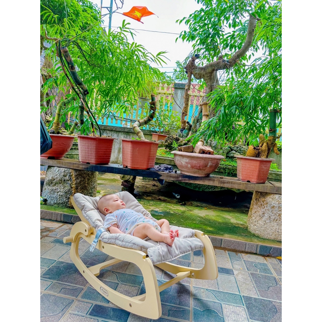 Ghế bập bênh Manky kids 2025 Plus, bản nâng cấp (chức năng nối dài và ...