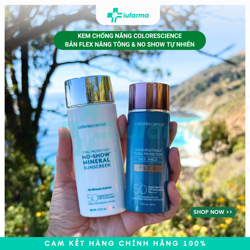 [iufarma] Kem chống nắng COLORESCIENCE bản Flex nâng tông đẹp, bản No ...