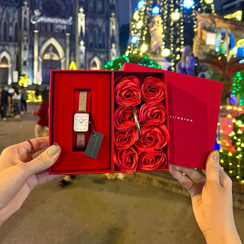 Đồng Hồ Nữ DW Quadro Pressed Melrose Rose Gold Dây Lưới 20x26mm Màu ...