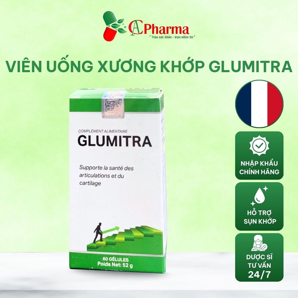 Viên Uống GLUMITRA Bổ Sung Dưỡng Chất Cho Sụn và Khớp, Hỗ Trợ Giảm Đau ...