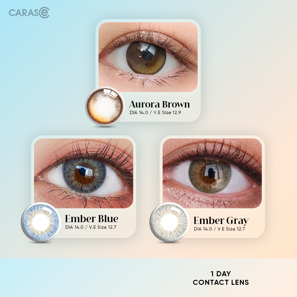 [1 chiếc] Kính áp tròng khoá ẩm 1 Ngày màu Aurora Brown, Dana Brown ...