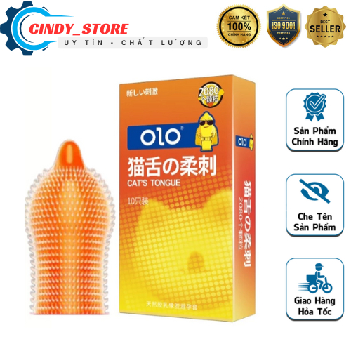 Bao Cao Su OLO CAT Gai Lưỡi Mèo - 2080 Hạt Gai Toàn Thân, Siêu Mỏng ...