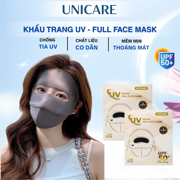 Khẩu trang toàn mặt Unicare UV Proof Full Face Mask – Chống nắng UPF50 ...