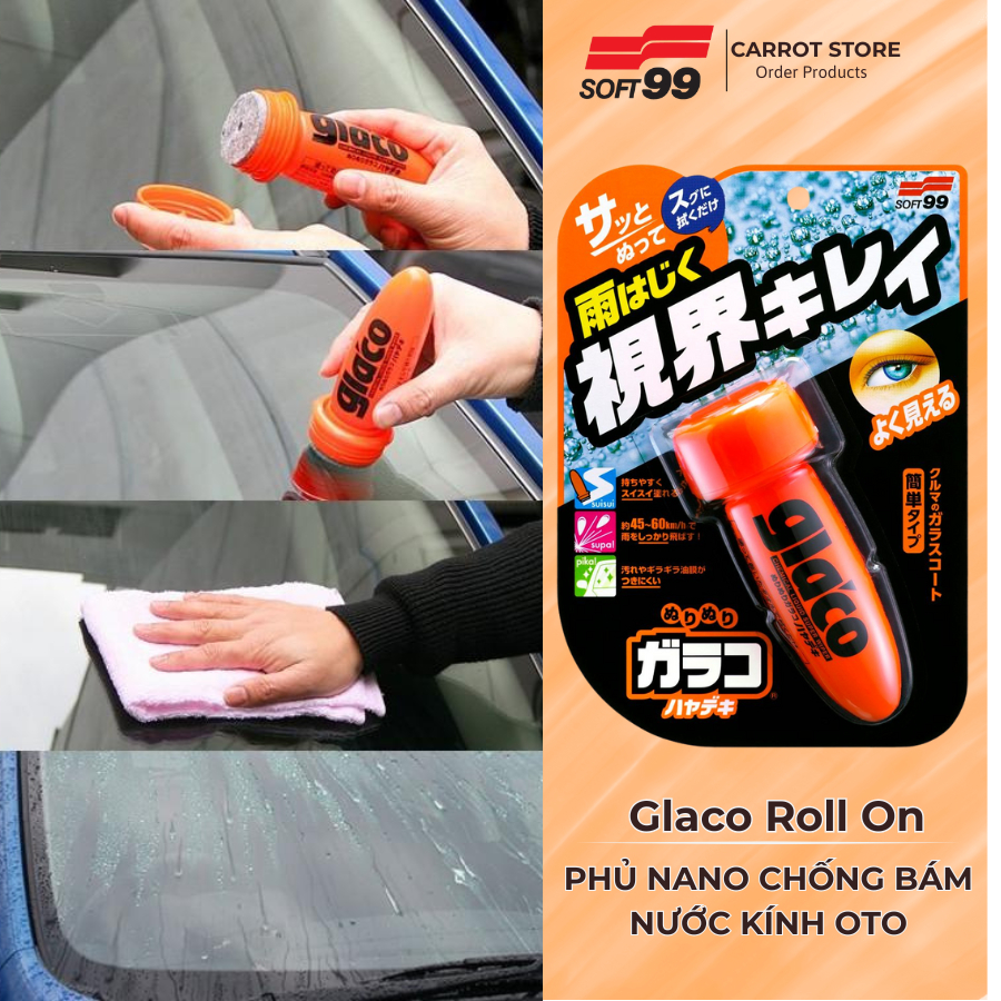 Soft99 Chai Phủ Nano Kính Ô Tô Soft99 Glaco Roll On Nhật Bản – Chống Bám Nước Kính Lái | Shopee ...