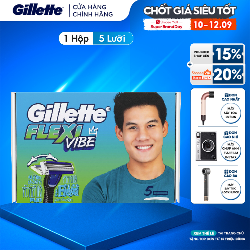 Hộp 5 Đầu Dao Cạo Thay Thế GILLETTE Flexi Vibe | Shopee Việt Nam