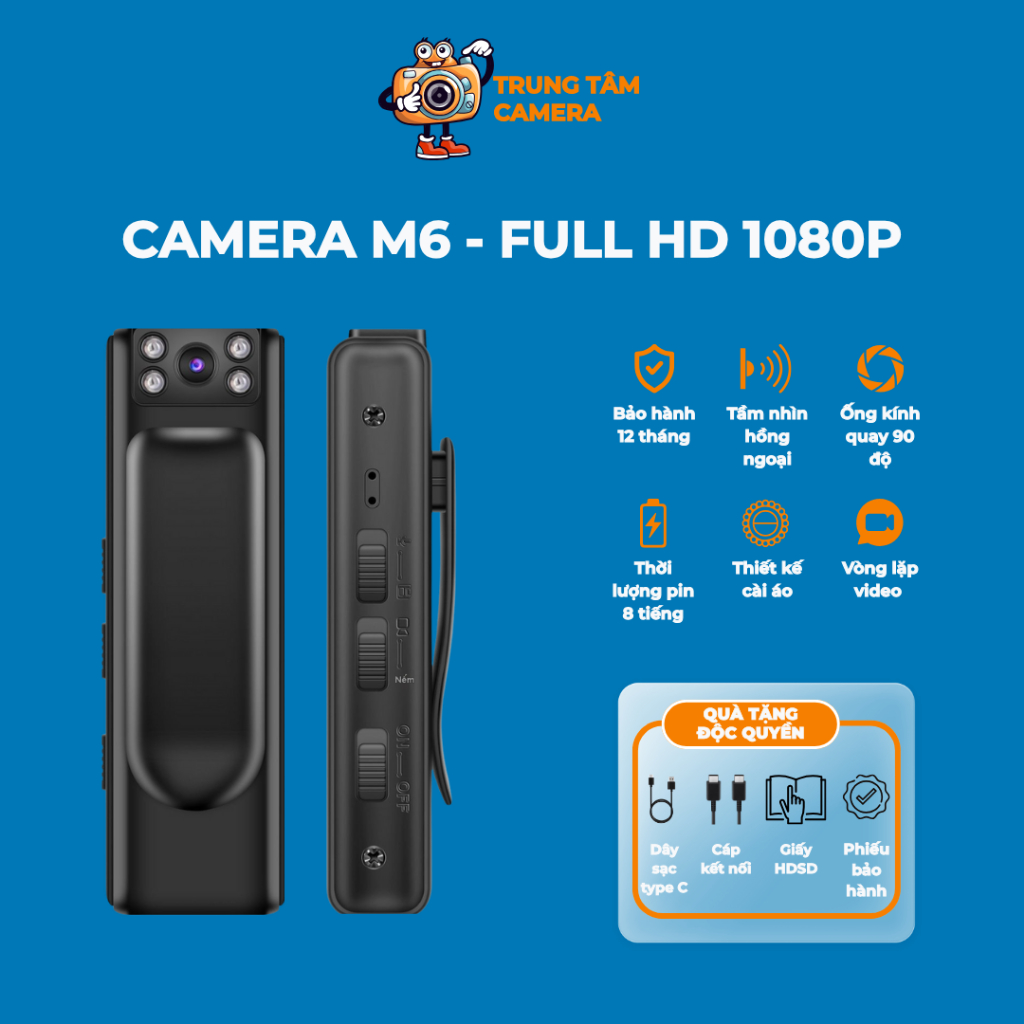 Camera Mini M6 Không Dây, Siêu Nhỏ Full HD 1080, Khung Hình 30FPS - Máy ...