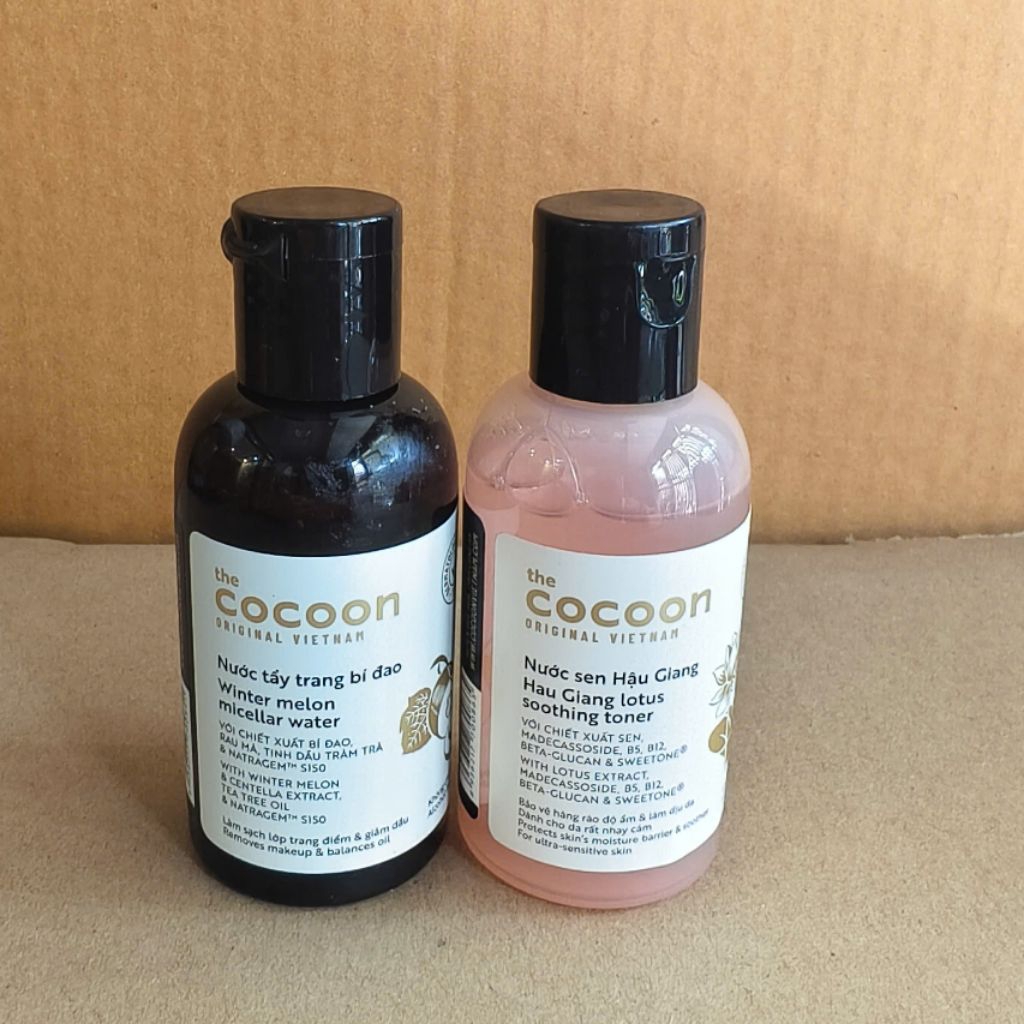 Bộ đôi nước tẩy trang & toner Cocoon size mini 50ml làm sạch sâu cân ...