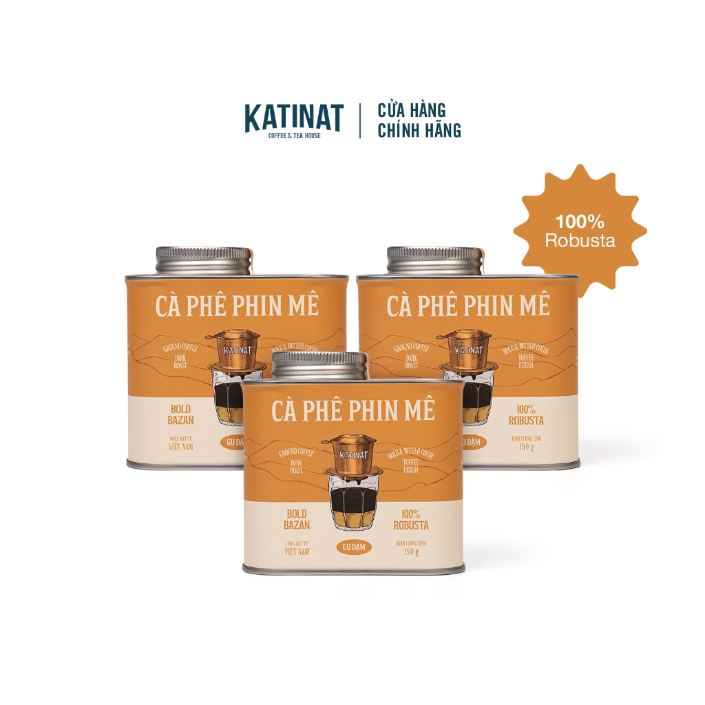 [Combo 3 Hộp] Cà Phê Bazan Đất Đỏ KATINAT 150g | Shopee Việt Nam