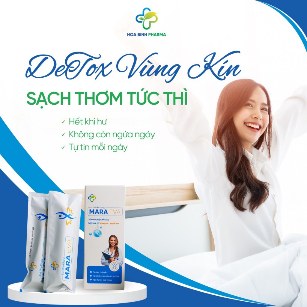 Gel phụ khang Mara Eva detox làm sạch,dưỡng ẩm,khử mùi,giảm khô rát,khô ...