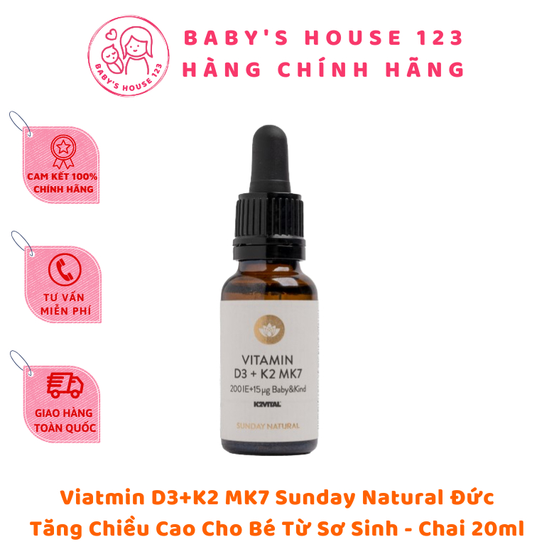 [Chính hãng] Thực Phẩm Bảo Vệ Sức Khỏe Vitamin D3 + K2 MK7 200IE + 15mg ...