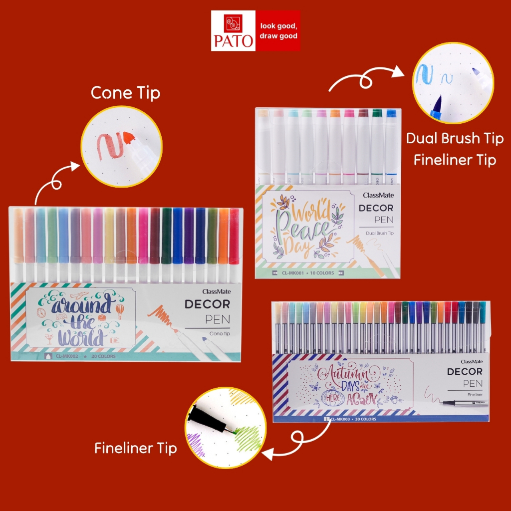 Bộ Bút Brush Classmate Decor Pen Trang Trí Tiêu Đề, Bút Viết ...