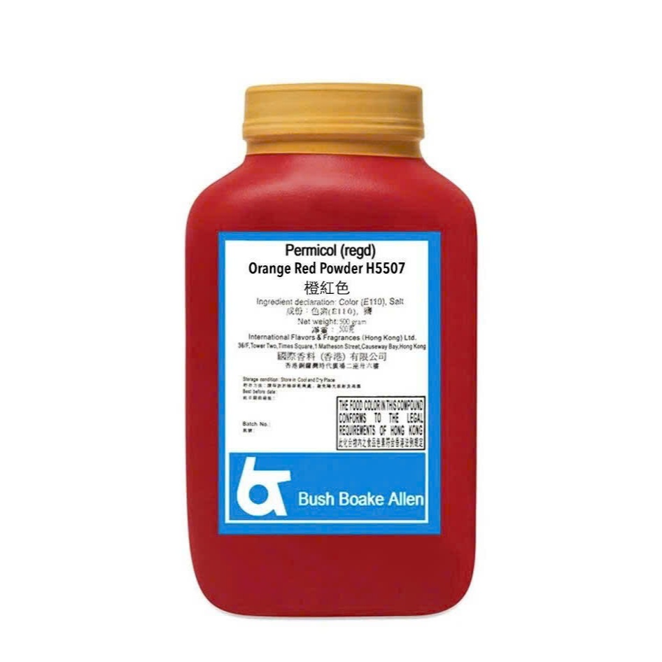 Bột Màu Đỏ Cam H5507 HongKong 500gr/ Permicol Orange Red Powder H5507 ...
