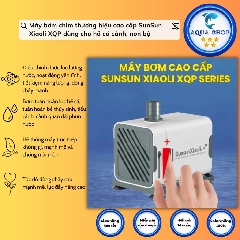 Máy bơm chìm thương hiệu cao cấp SunSun Xiaoli XQP dùng cho hồ cá cảnh ...