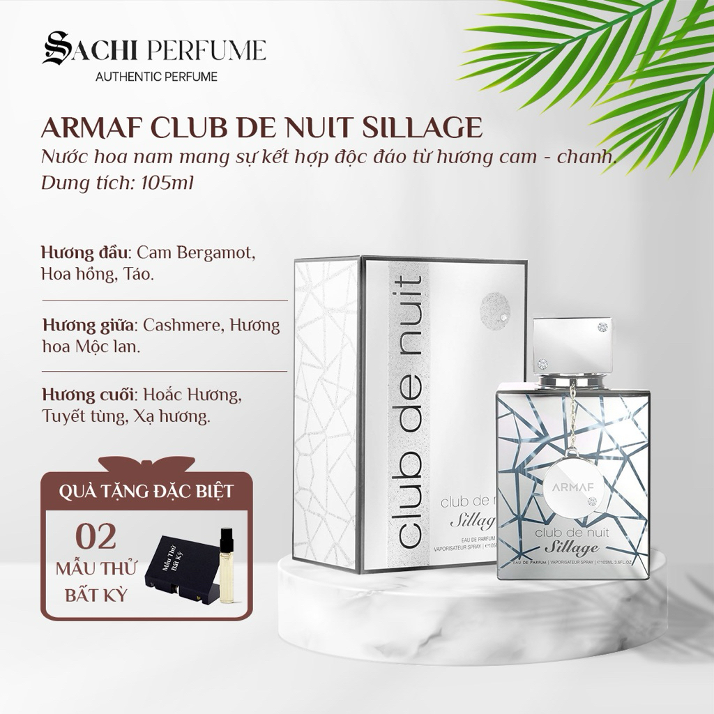 [Fullsize 105ML] - Nước Hoa Nam Armaf Club De Nuit Sillage | Sachi ...