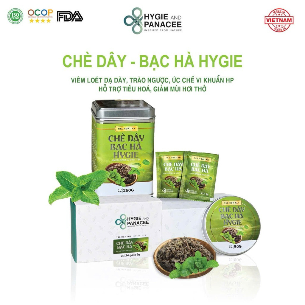 TRÀ CHÈ DÂY BẠC HÀ HYGIE HỔ TRỢ GIẢM TRÀO NGƯỢC DẠ DÀY ( 150g 30 gói ...
