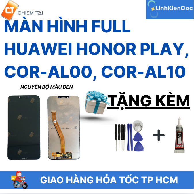 Màn hình full Huawei Honor Play, COR-AL00, COR-AL10 nguyên bộ màu đen ...