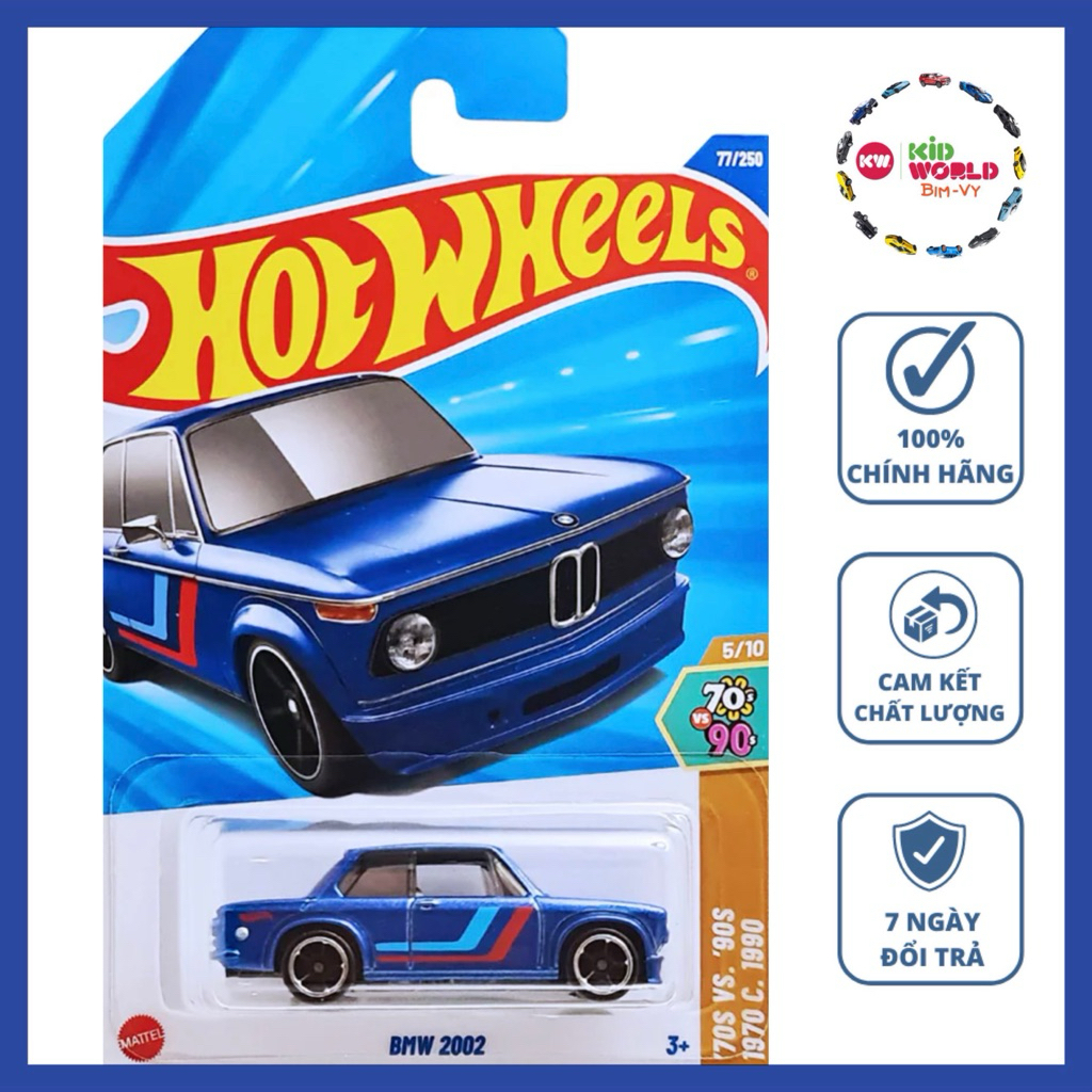 Xe mô hình Hot Wheels basic BMW 2002 JBB61. | Shopee Việt Nam