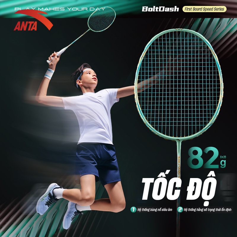 Vợt Cầu Lông ANTA Bolt Dash siêu nhẹ Speed BD600 Badminton Racket ...