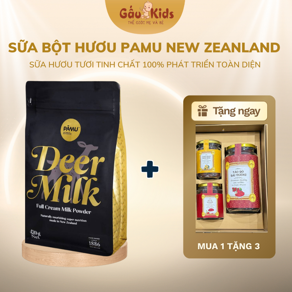 Sữa hươu Pāmu Deer Milk Nguyên Kem 420g – Sữa Bột Nguyên Kem Từ New Zealand, Giàu Canxi & Dinh ...