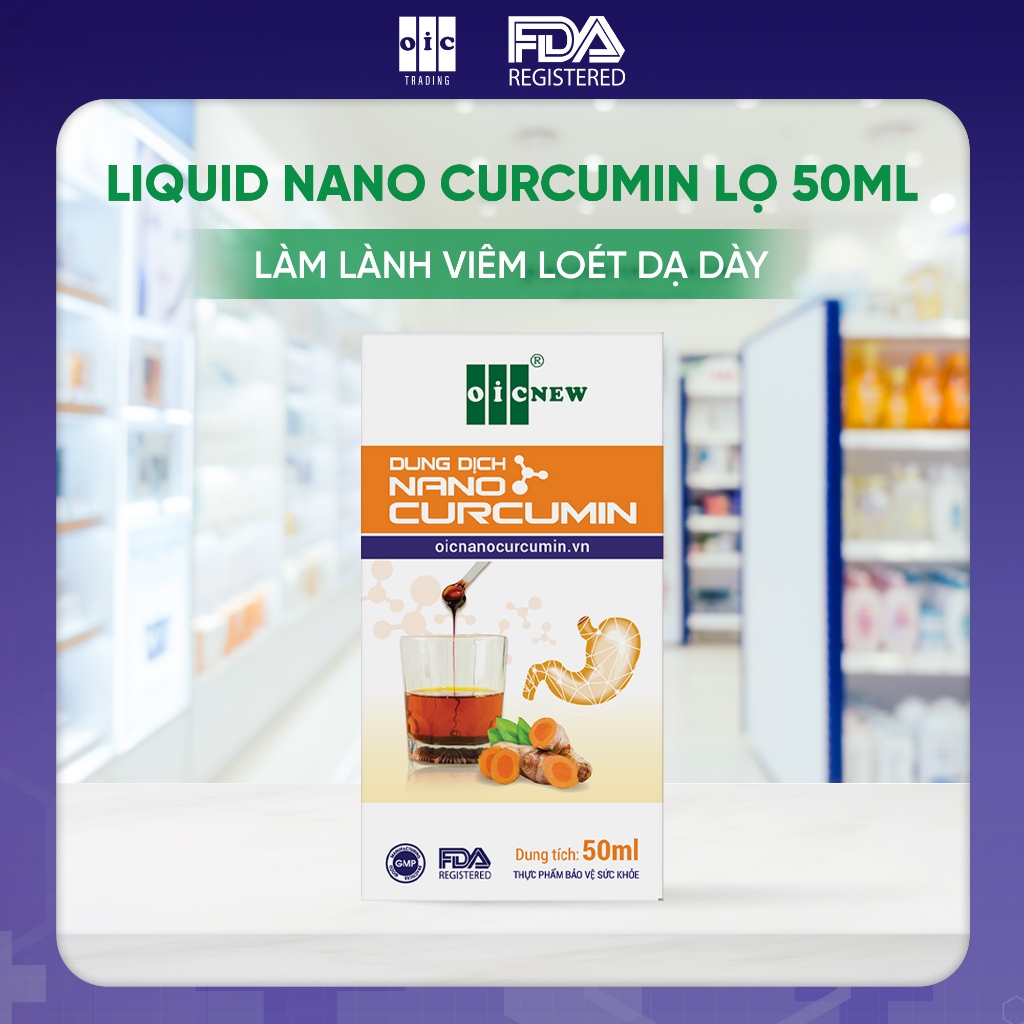 OIC NEW Nano Curcumin Dung dịch tinh chất Nghệ giảm đau Dạ dày, hành tá ...