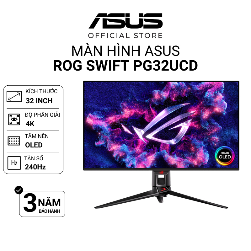 Màn hình Asus ROG Swift PG32UCDM 32 inch OLED 4K 240Hz Bảo Hành 3 Năm ...