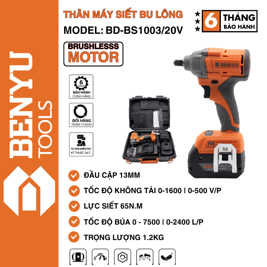 DIY | Máy Siết Bu Lông Pin 20V BENYU BS1003/20V | Shopee Việt Nam