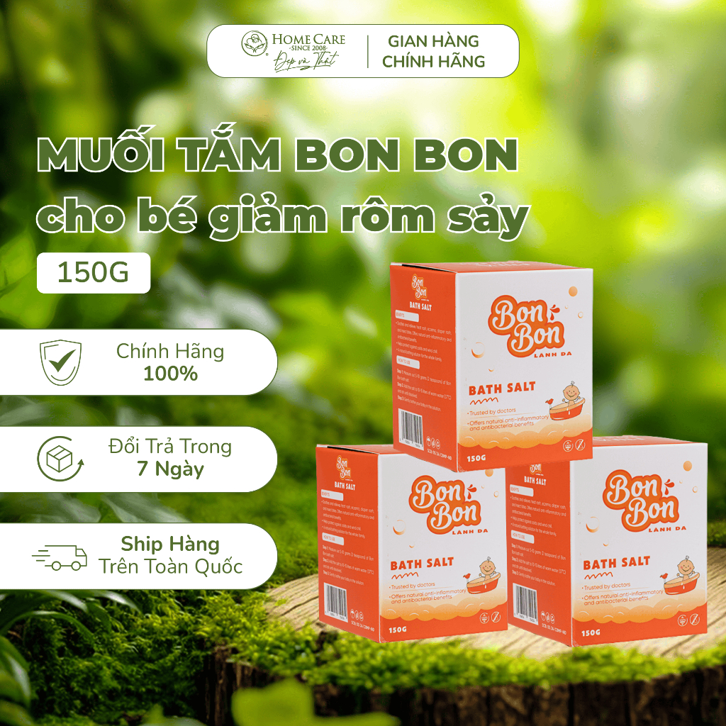 Muối Tắm Bon Bon Cho Bé Sạch Da Tăng Đề Kháng Trên Da 150g | Shopee Việt Nam