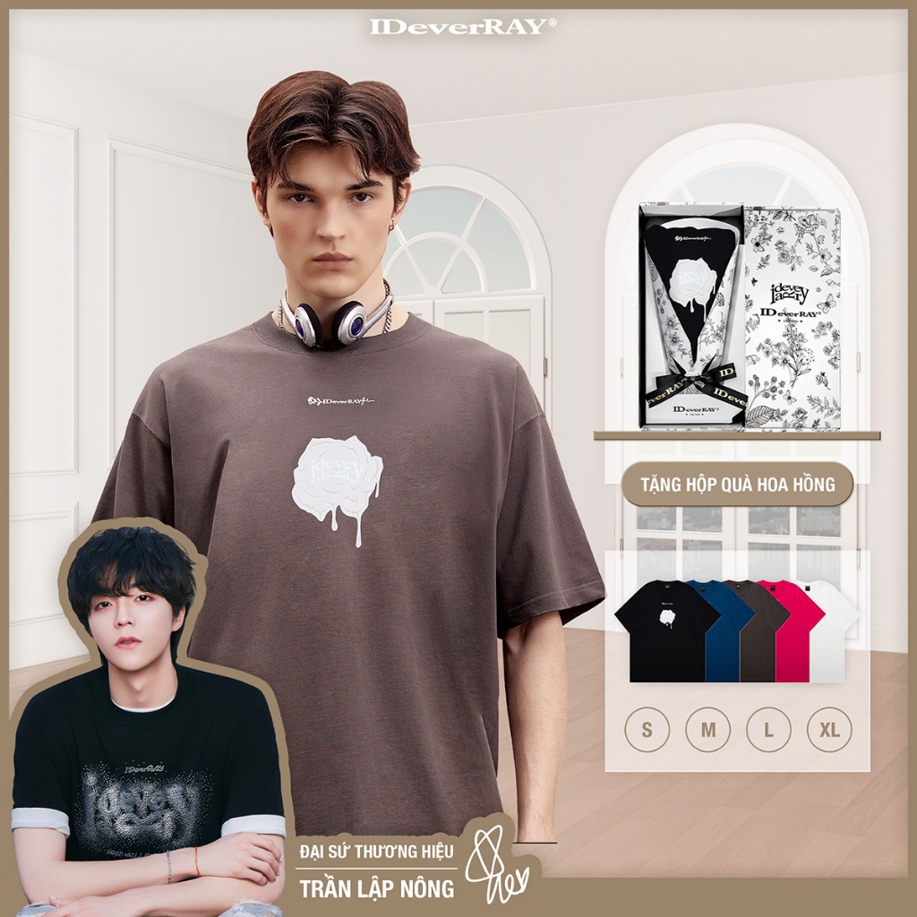 [HỘP HOA TRẮNG] Áo thun unisex cao cấp chính hãng IDeverRAY Melted Rose ...