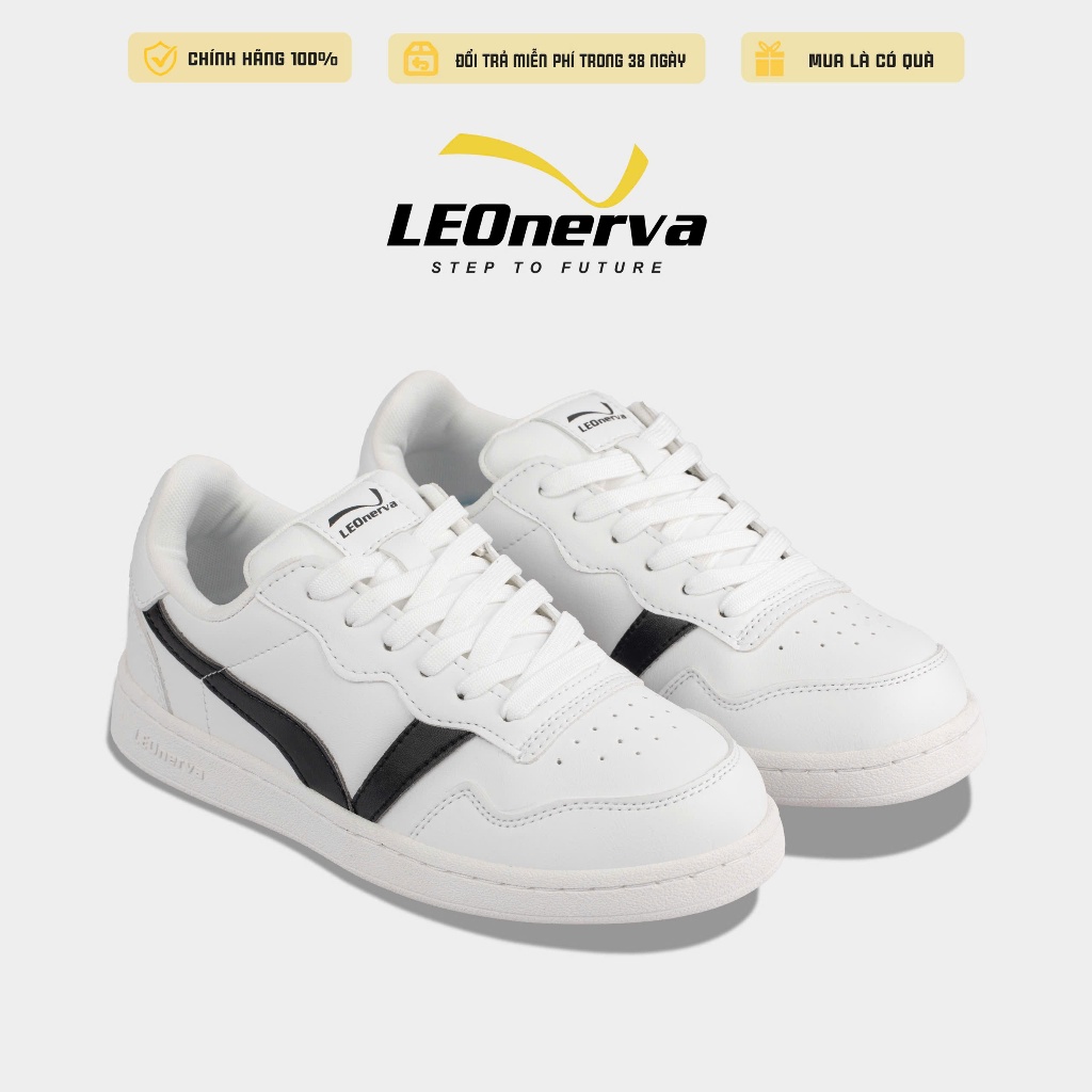 Giày Sneaker Unisex Leonerva 808 VS1 - trắng vạch đen - Đi lên 1 size ...