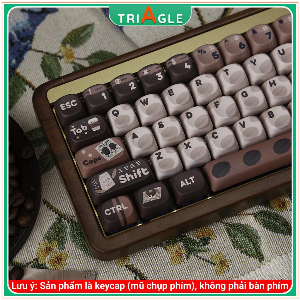 Keycap MOA Coffee Bean - Hạt Cà Phê Siêu Xịn Chất Liệu PBT Dye Sub Bộ ...