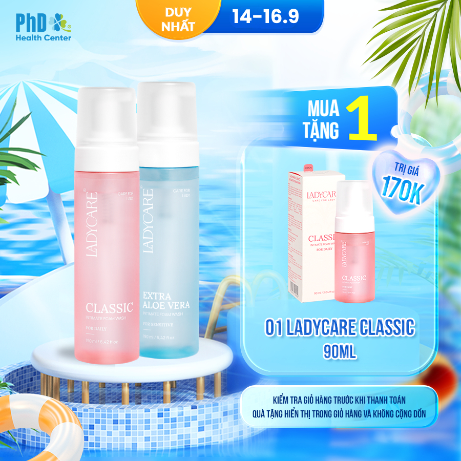 Combo 2 Chai Dung Dịch Vệ Sinh Phụ Nữ Dạng Bọt Ladycare Classic Và ...