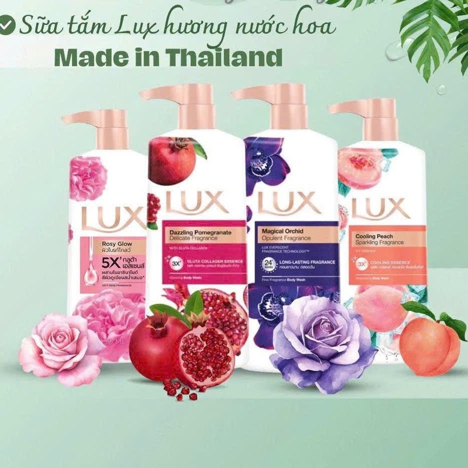 Sữa Tắm Nước Hoa LUX Nội Địa Thái Lan,Hàng Chính Hãng Chai 450ml Dưỡng ...