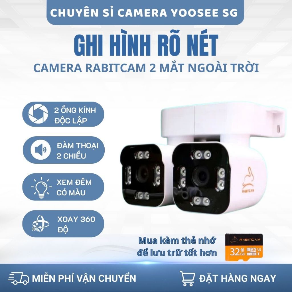 CAMERA WIFI 2 MẮT TÁCH BIỆT 8MP( 4MP + 4MP MỖI MẮT) , DẠNG DÀN ĐÈN ...